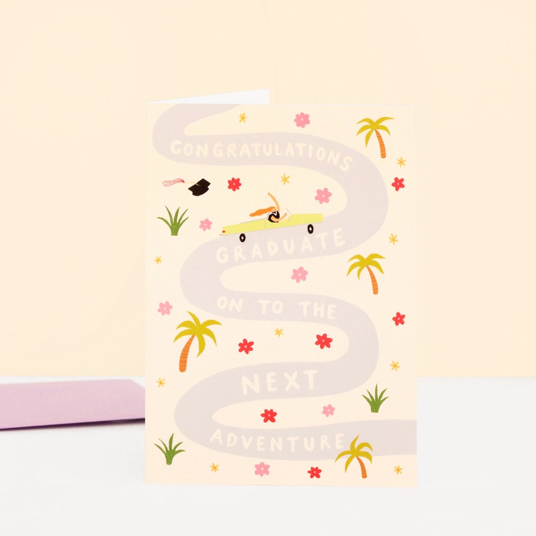 Adventures Graduation Card | Congratulations | Passed Exams Card ...