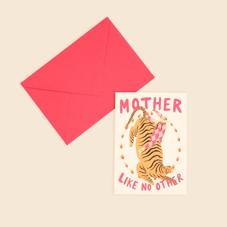Mother Like No Other Card, Mother’s Day for Cool Mum, Tiger Circus Fire ...