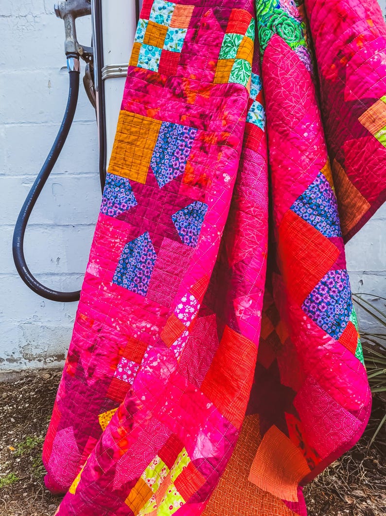 Interstellar Quilt Pattern | Queen Quilt Pattern by Amy Lollis Design | Large-print Fabrics ...