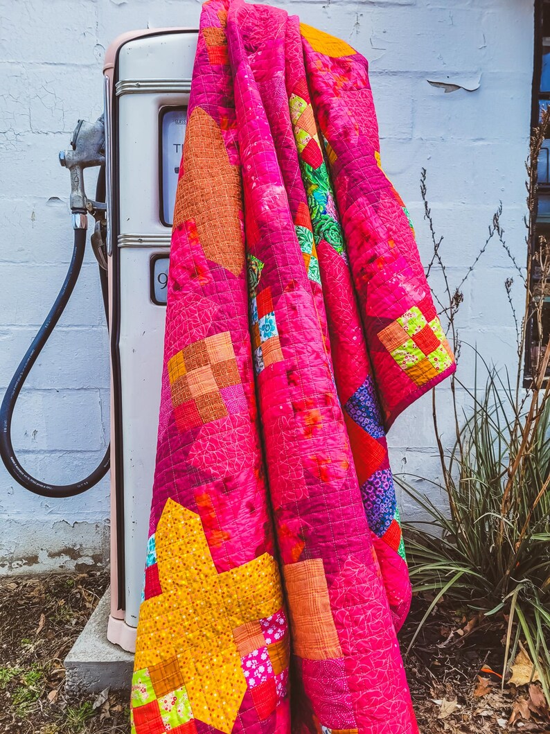 Interstellar Quilt Pattern | Queen Quilt Pattern by Amy Lollis Design | Large-print Fabrics ...