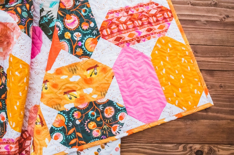 Wild Folk Quilt Pattern by Amy Lollis Design Beginner Quilt Pattern Large Print Fabrics Scrap ...