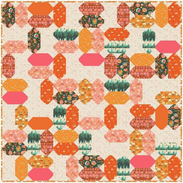 Wild Folk Quilt Pattern by Amy Lollis Design Beginner Quilt Pattern Large Print Fabrics Scrap ...