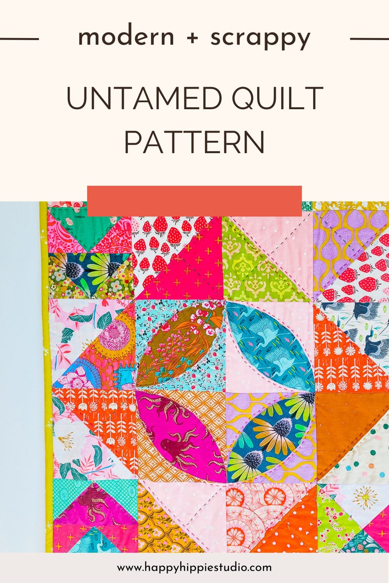 Untamed | Modern + Scrappy Quilt Pattern by Amy Lollis Design - Etsy