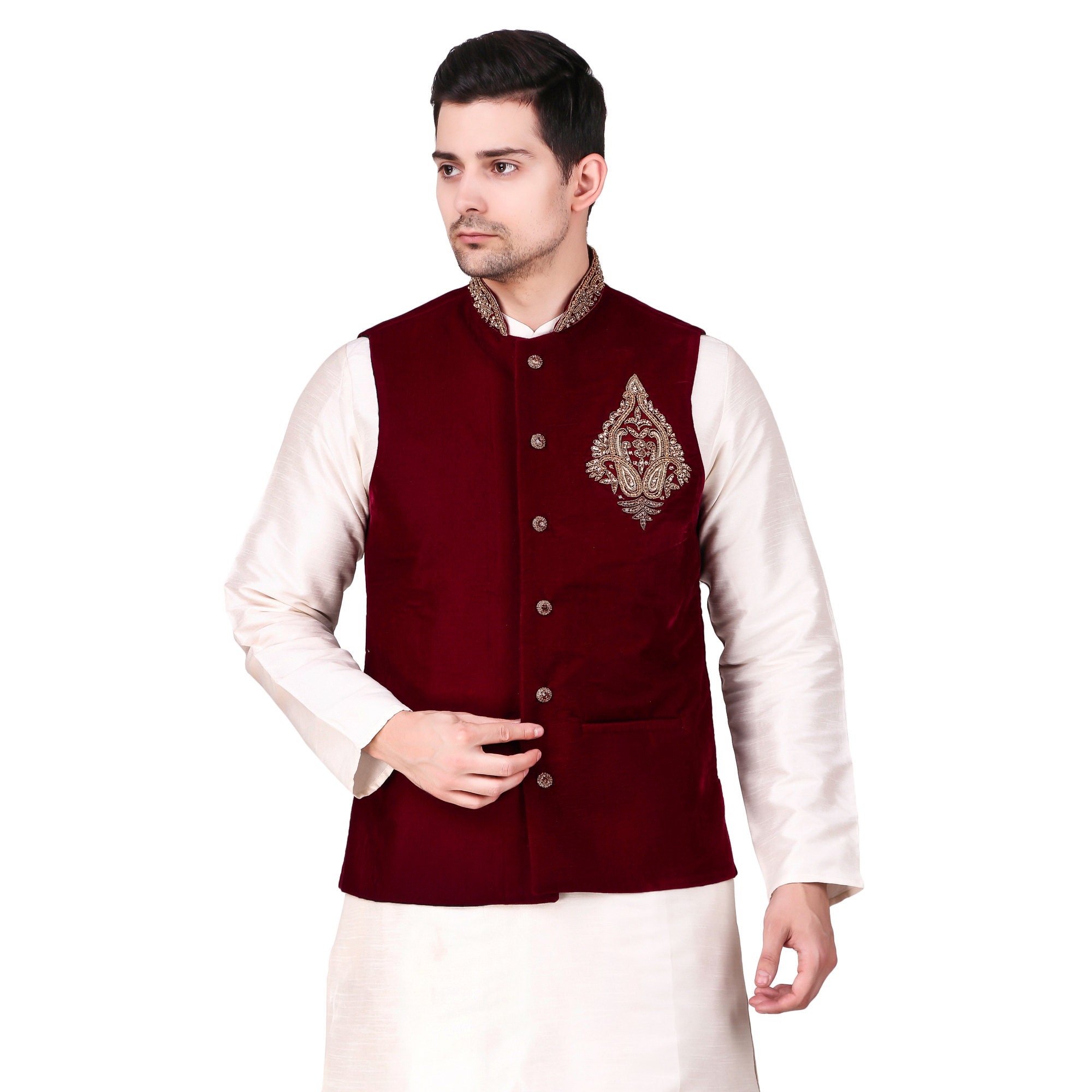 Men's Nehru Indian Modi Jacket Pakistani Asian Waistcoat - Etsy UK
