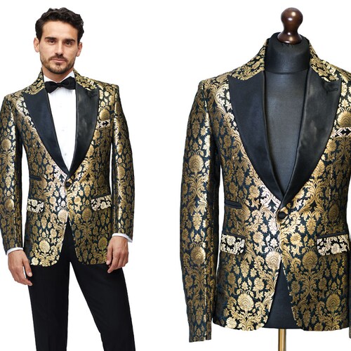 Gold Tuxedo Dinner Jacket - Etsy