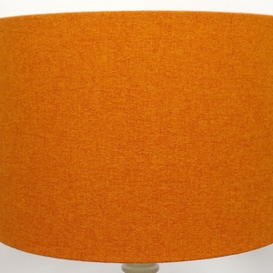 ORANGE LAMPSHADE UK Made Retro Lamp Shade Vintage Textured Linen Orange ...
