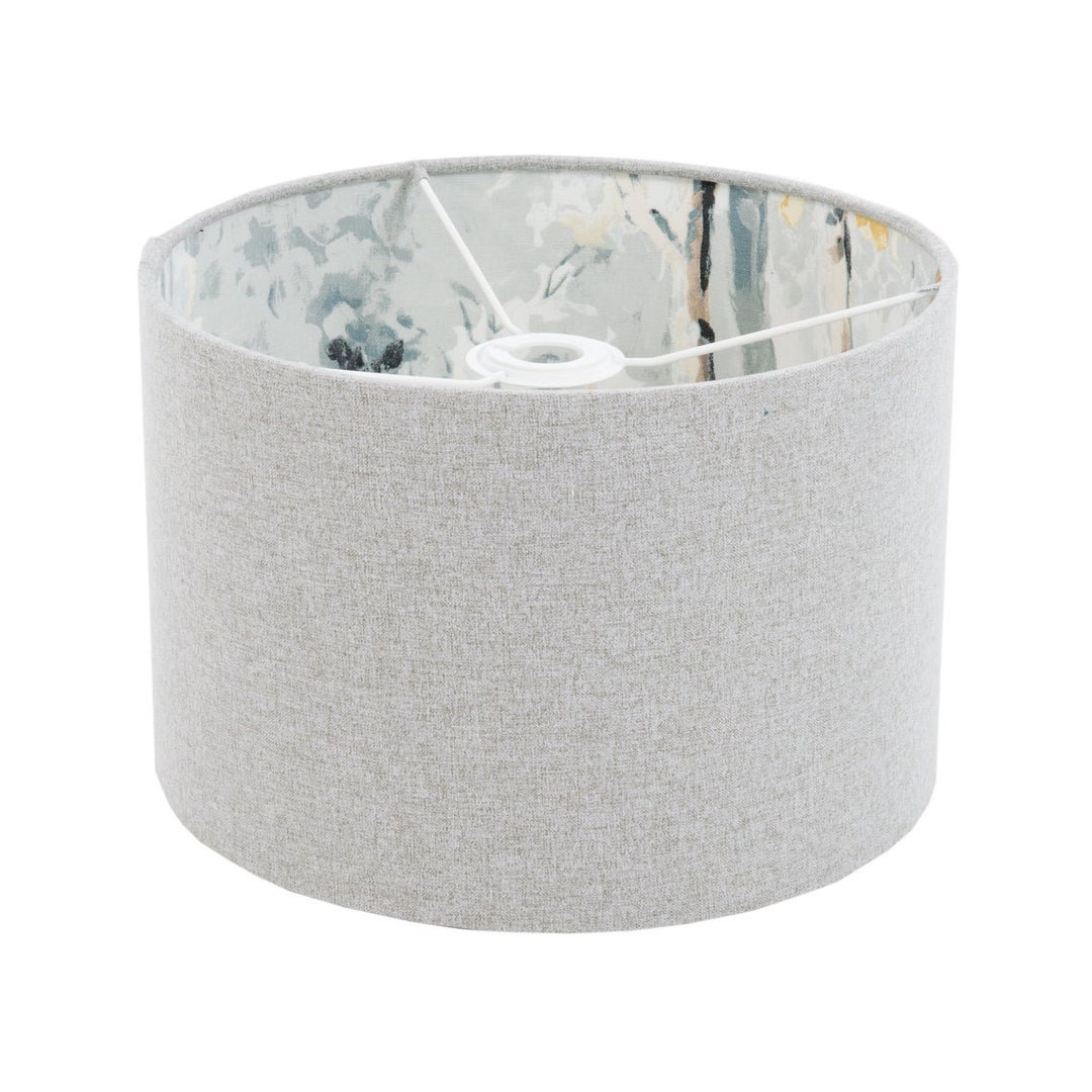 Silver Birch Tree Grey Lampshade HANDMADE IN UK Forest Lampshade Fabric ...
