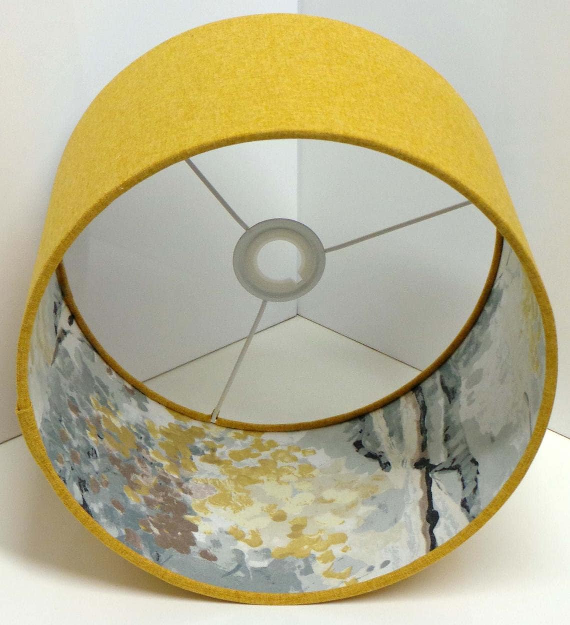 Birch Tree YELLOW LAMPSHADE for Table Lamp Ceiling Handmade in UK ...