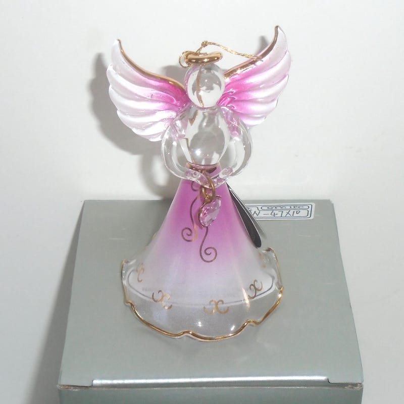 Glass Angel Figurine - Etsy