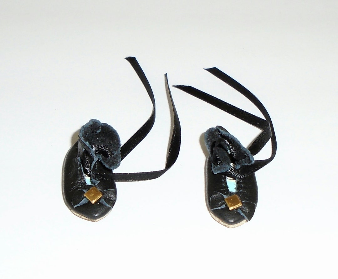 Antique French Style Black Pointy Toe Shoes W/ Bows & Brads - Etsy
