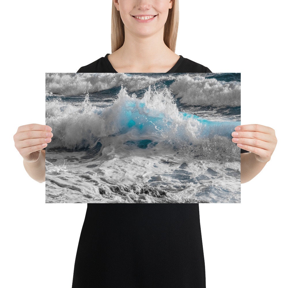 Poster Print, Poster Wave, Waves Print, Wave Wall Art, Wave Poster ...