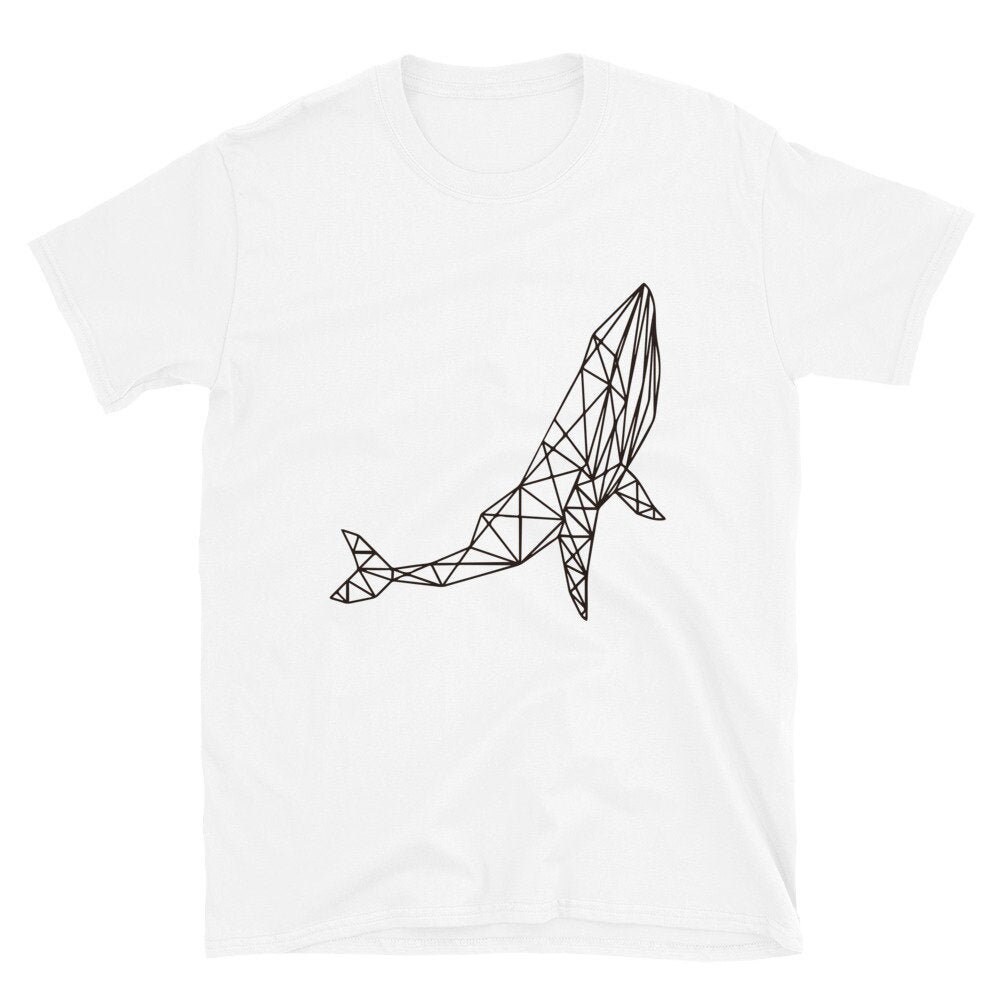 Whale Print, Whale T-shirt, T-shirt Geometric, Whale Tshirt, Tshirt for ...