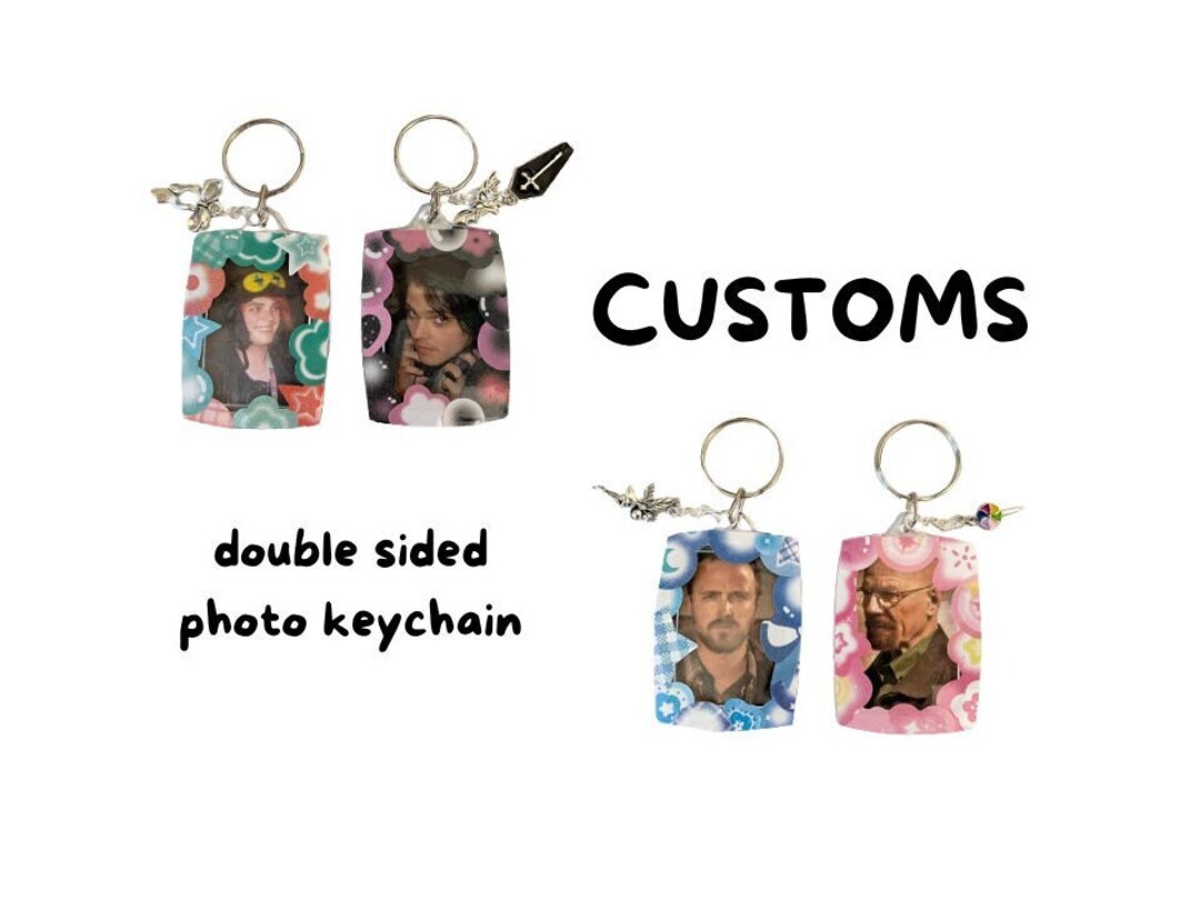CUSTOM Double Sided Handmade Photocard Keychain With Charm (see Item ...