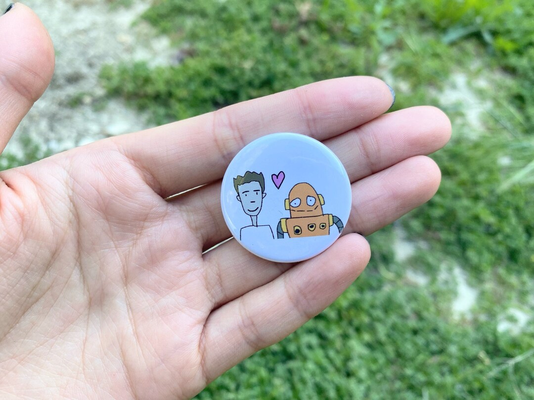 Brainpop Tim and Moby 1.25" Pinback Button - Etsy