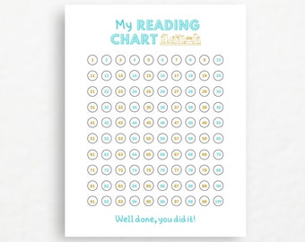 Kids Printable Reading Chart, Reading Reward Chart, Kids Reward Chart ...