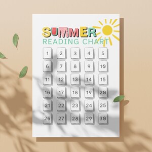 Kids Summer Reading Chart | Summer Reading Challenge, Reading Log ...