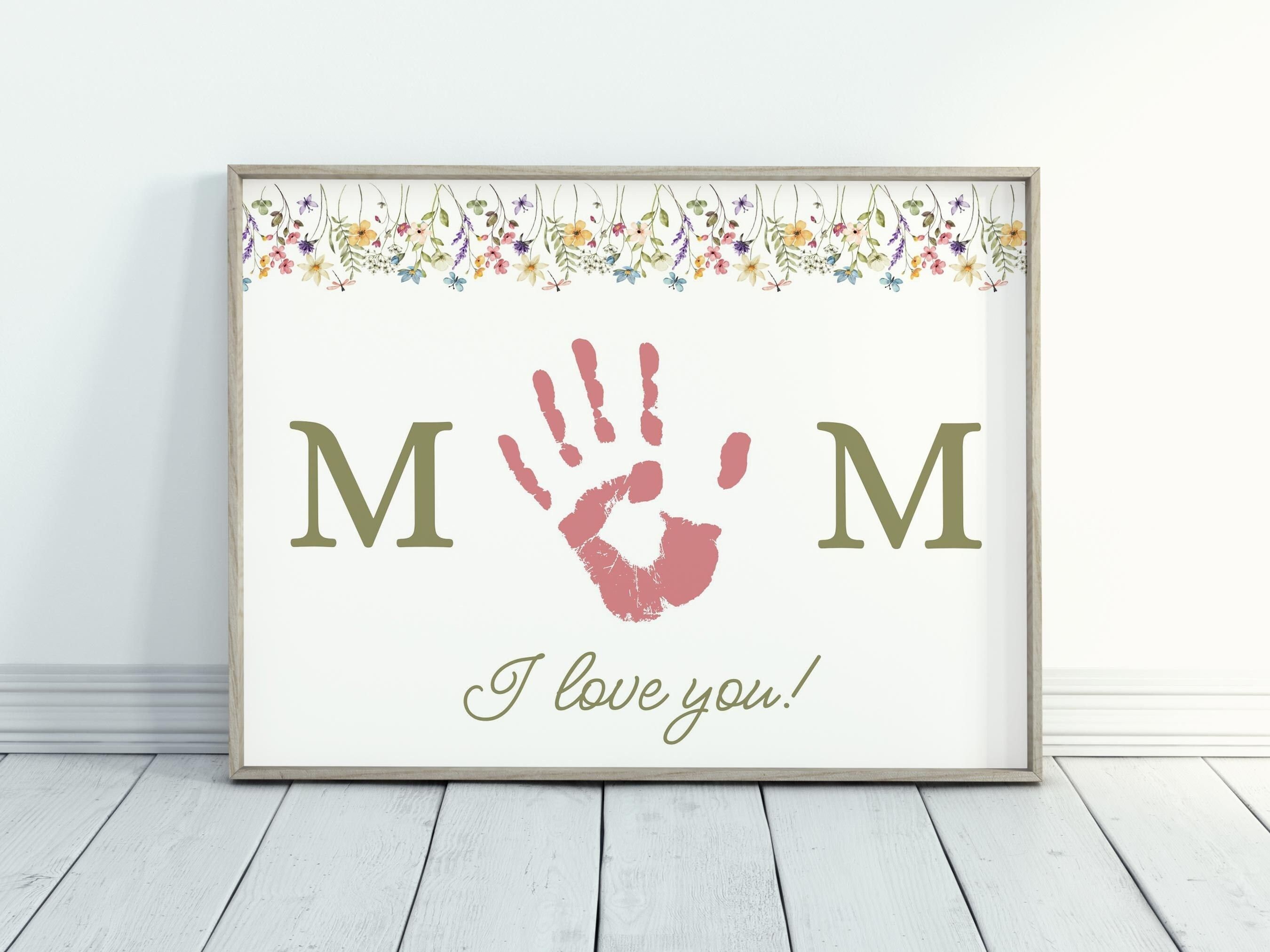 Mom Handprint Craft, I Love You Mom Craft, Printable Handprint Craft ...