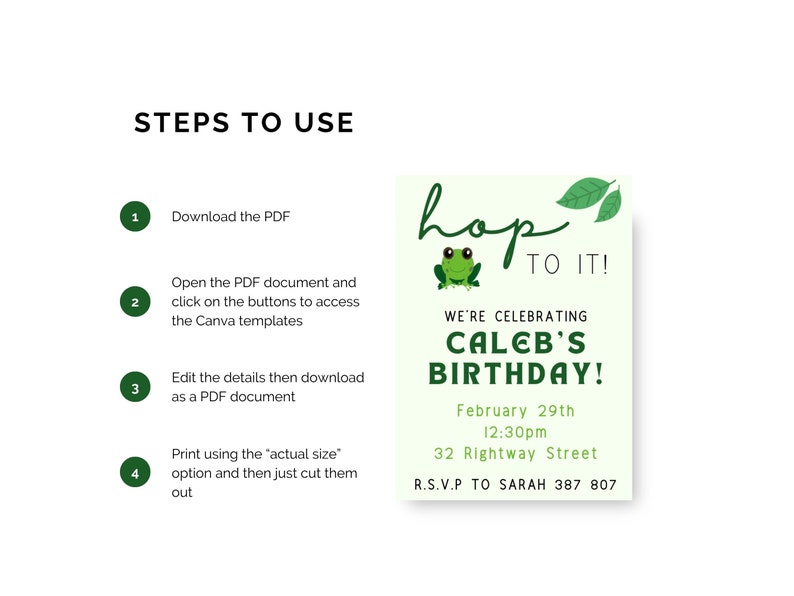 Leap Year Birthday Invitation Leap Year Birthday Invite Template ...