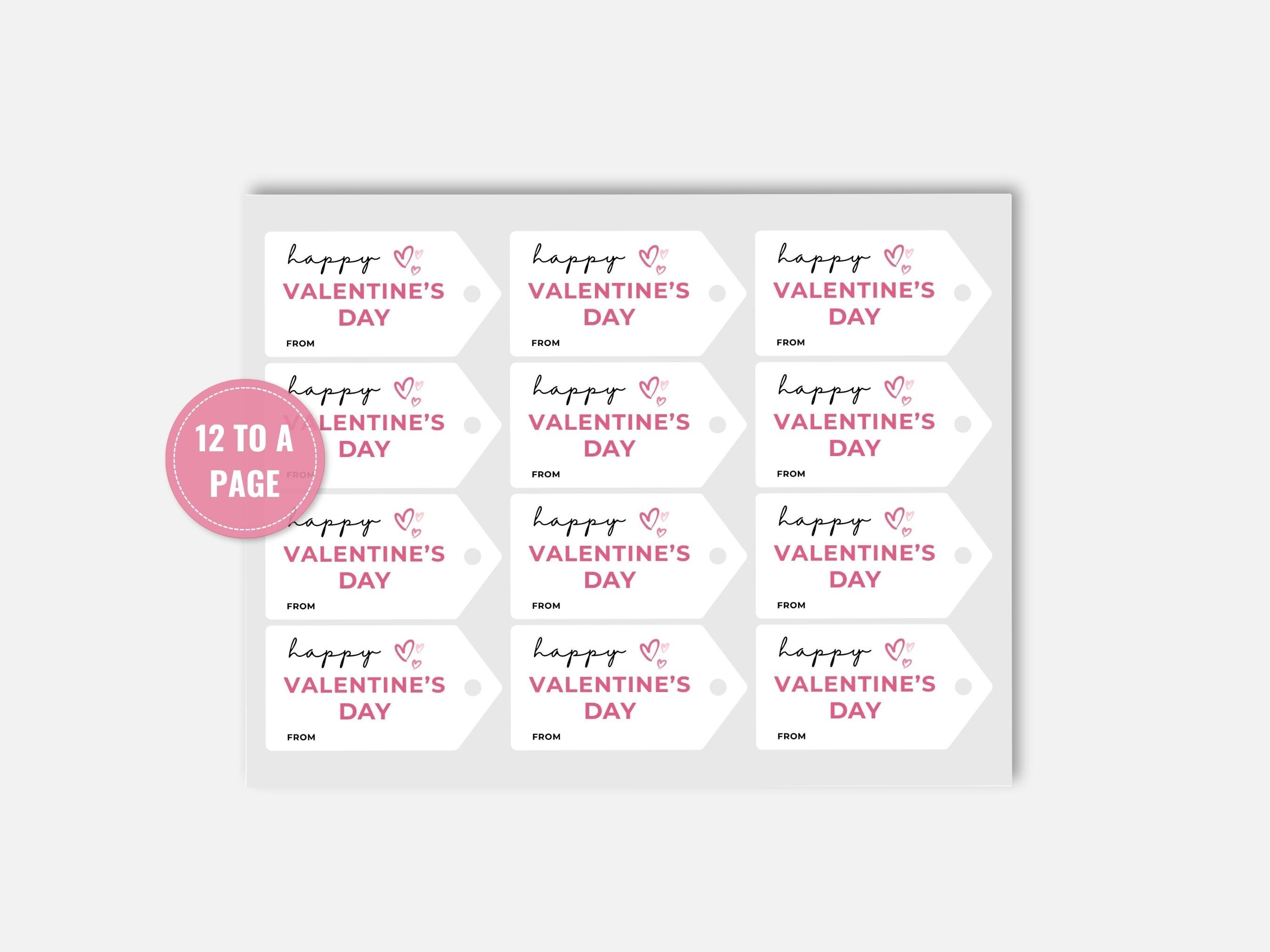 Printable Valentine's Day Gift Tag Instant Download, Valentine's Day ...