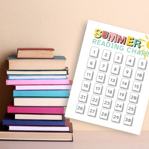 Kids Summer Reading Chart | Summer Reading Challenge, Reading Log ...