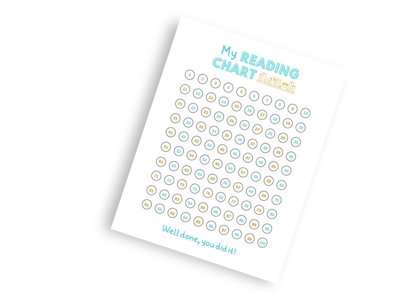Kids Printable Reading Chart, Reading Reward Chart, Homeschool Reading ...
