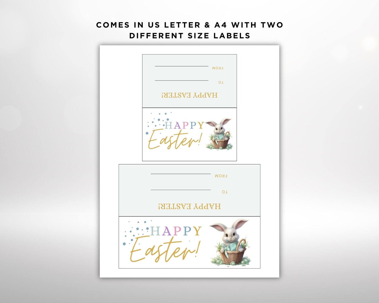 Easter Treat Bag Topper Printable Treat Bag Topper Cookie Bag Topper ...