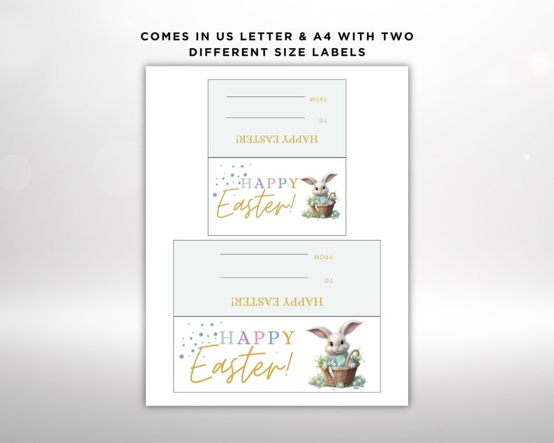 Easter Treat Bag Topper Printable Treat Bag Topper Cookie Bag Topper ...