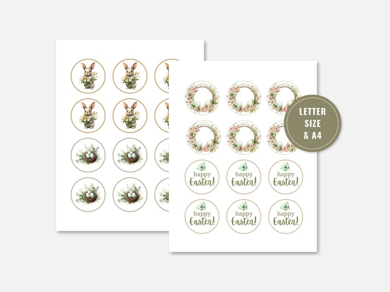 Easter Cupcake Toppers | Printable Cupcake Toppers, Happy Easter ...