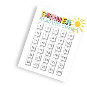 Kids Summer Reading Chart | Summer Reading Challenge, Reading Log ...