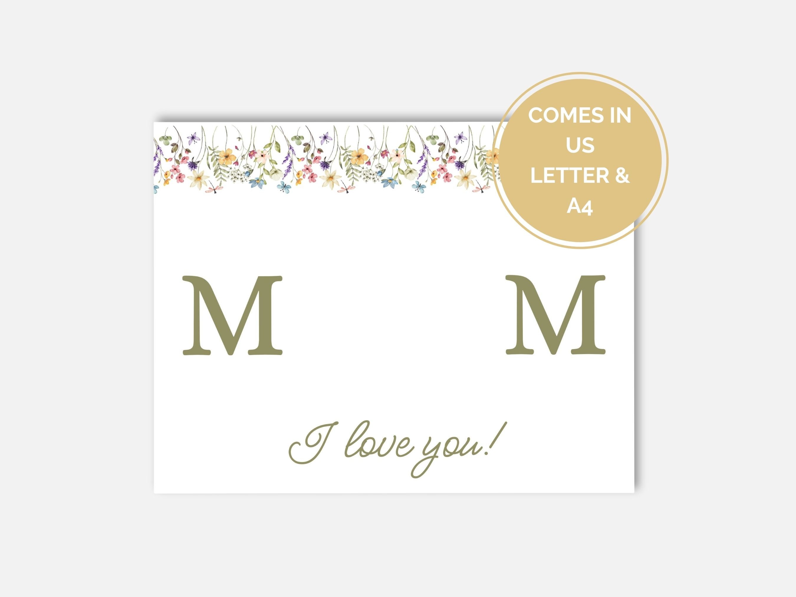 Mom Handprint Craft, I Love You Mom Craft, Printable Handprint Craft ...