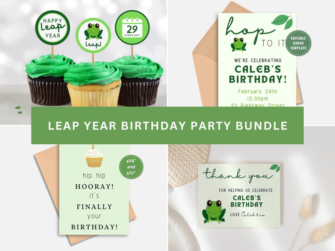 Leap Year Birthday Party Bundle | Leap Year Birthday Printables ...