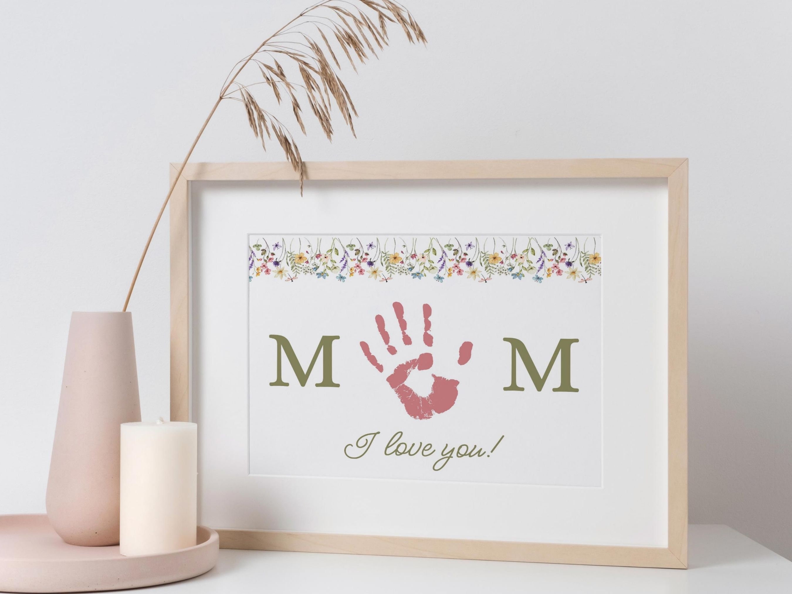 Mom Handprint Craft, I Love You Mom Craft, Printable Handprint Craft ...