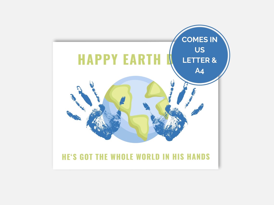 Earth Day Handprint Craft, Earth Day Printable, Sunday School Activity ...