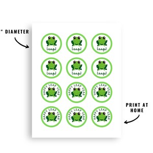 Leap Year Cupcake Toppers Printable | Leap Year Stickers, Leap Year ...