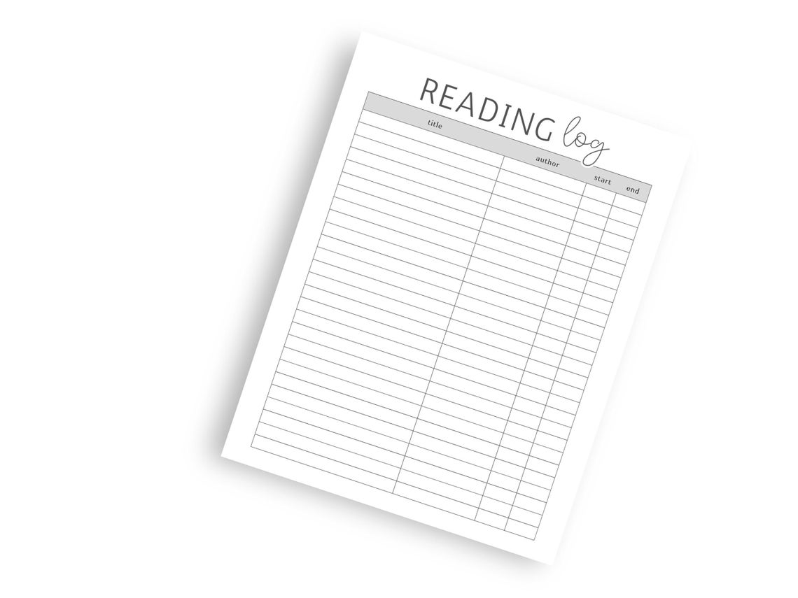 Printable Reading Log | Book Log Printable, Reading Challenge, Reading ...