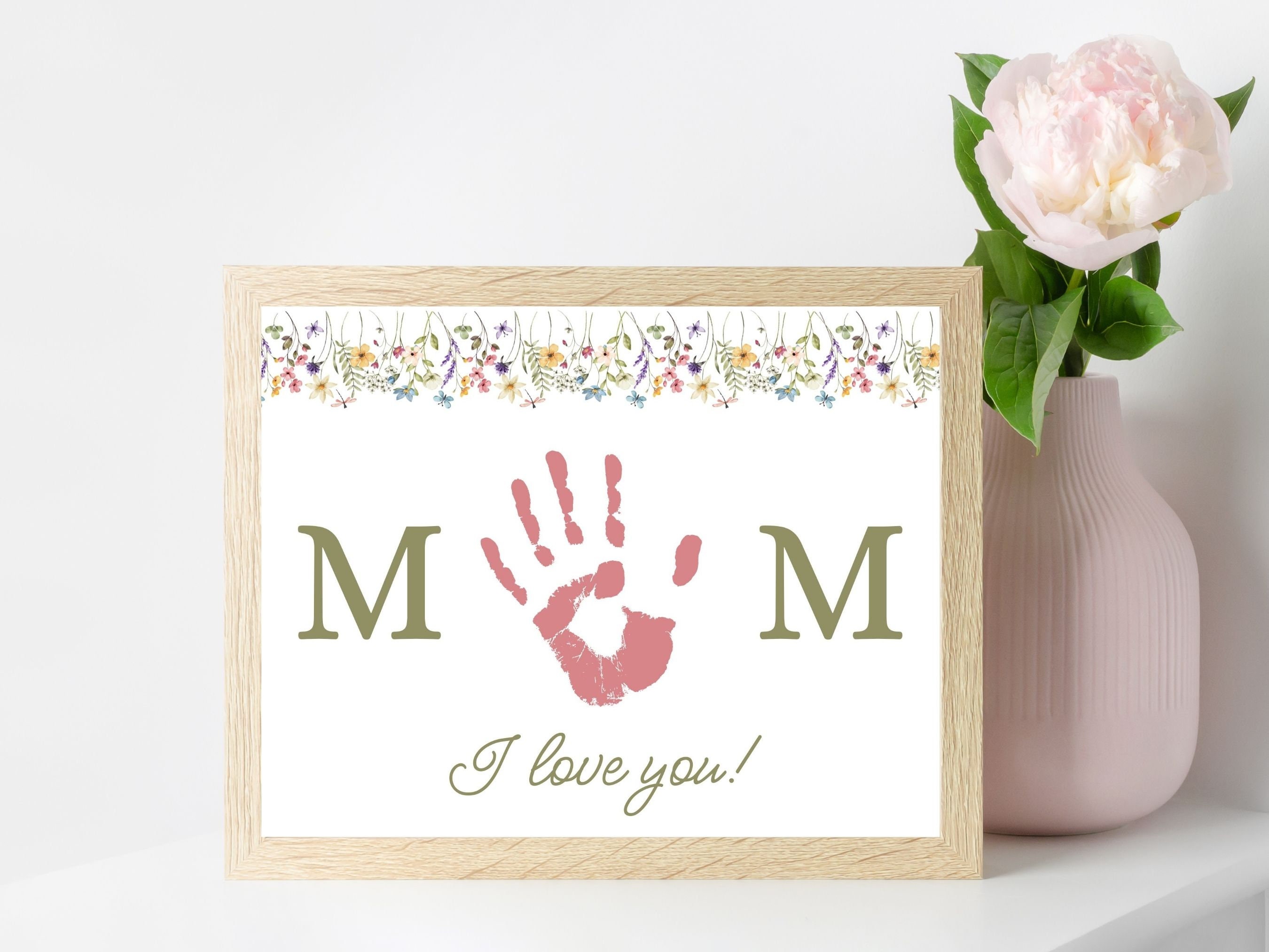 Mom Handprint Craft, I Love You Mom Craft, Printable Handprint Craft ...