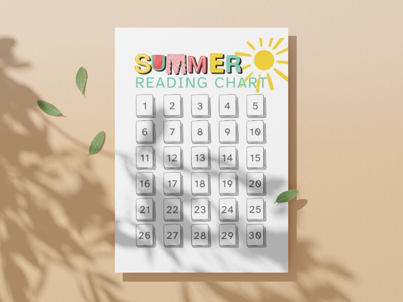 Kids Summer Reading Chart | Summer Reading Challenge, Reading Log ...