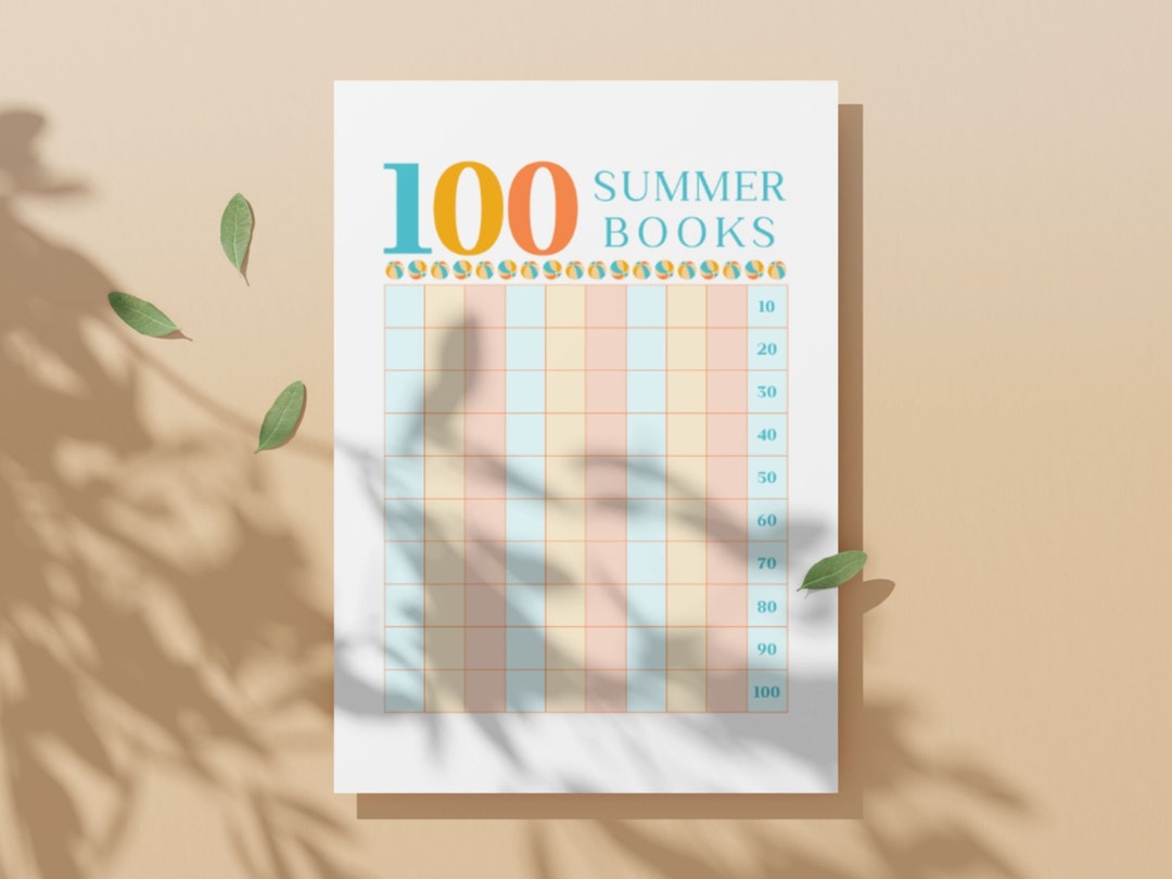 100 Books Reading Tracker | Summer Reading Chart, Summer Reading ...