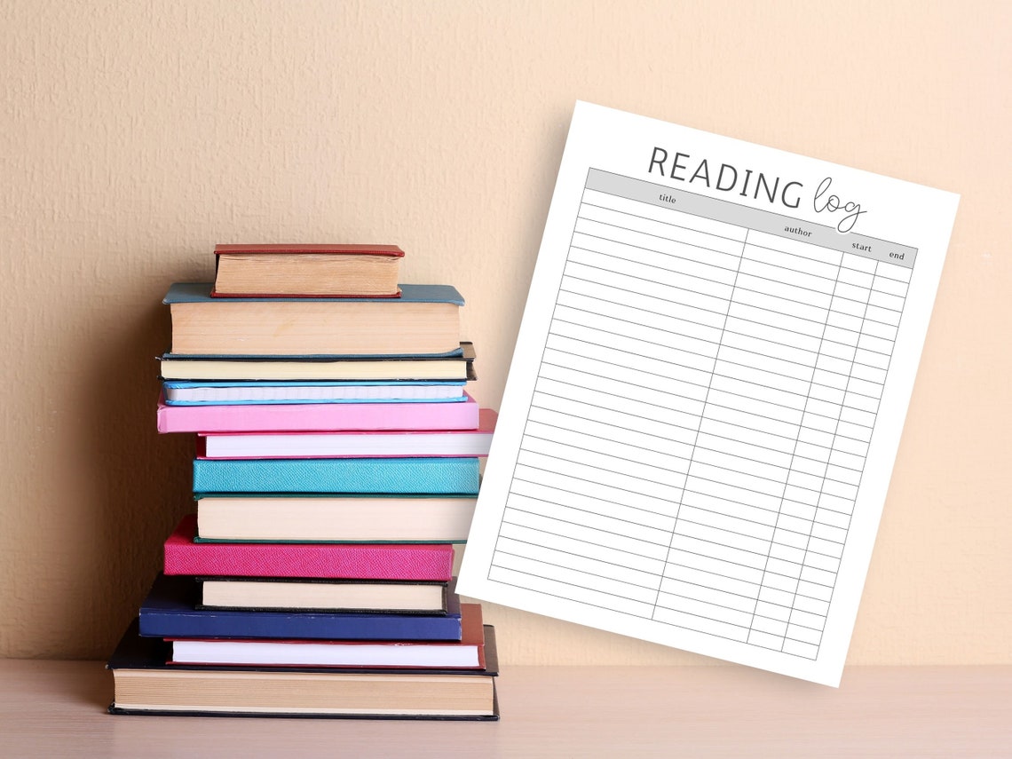 Printable Reading Log Book Log Printable, Reading Challenge, Reading ...