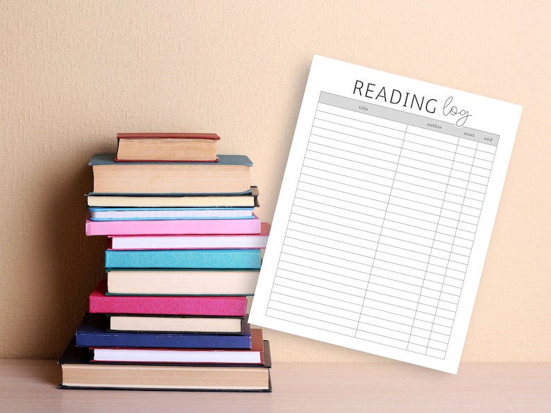 Printable Reading Log | Book Log Printable, Reading Challenge, Reading ...