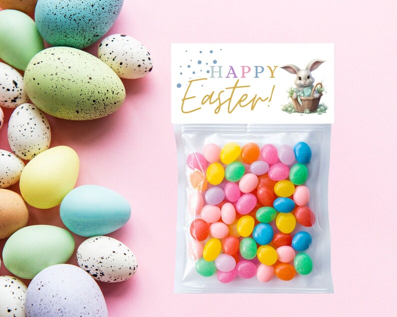 Easter Treat Bag Topper Printable Treat Bag Topper Cookie Bag Topper ...