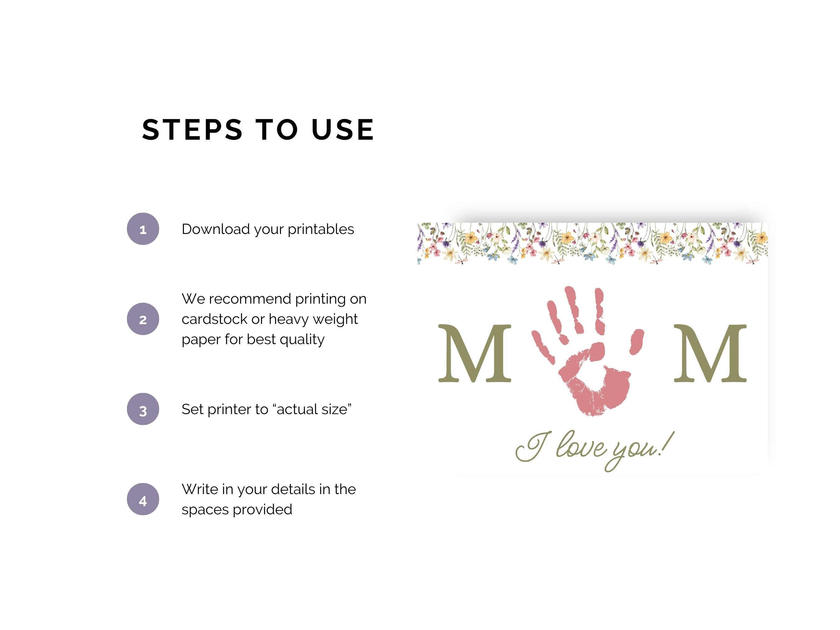 Mom Handprint Craft, I Love You Mom Craft, Printable Handprint Craft ...