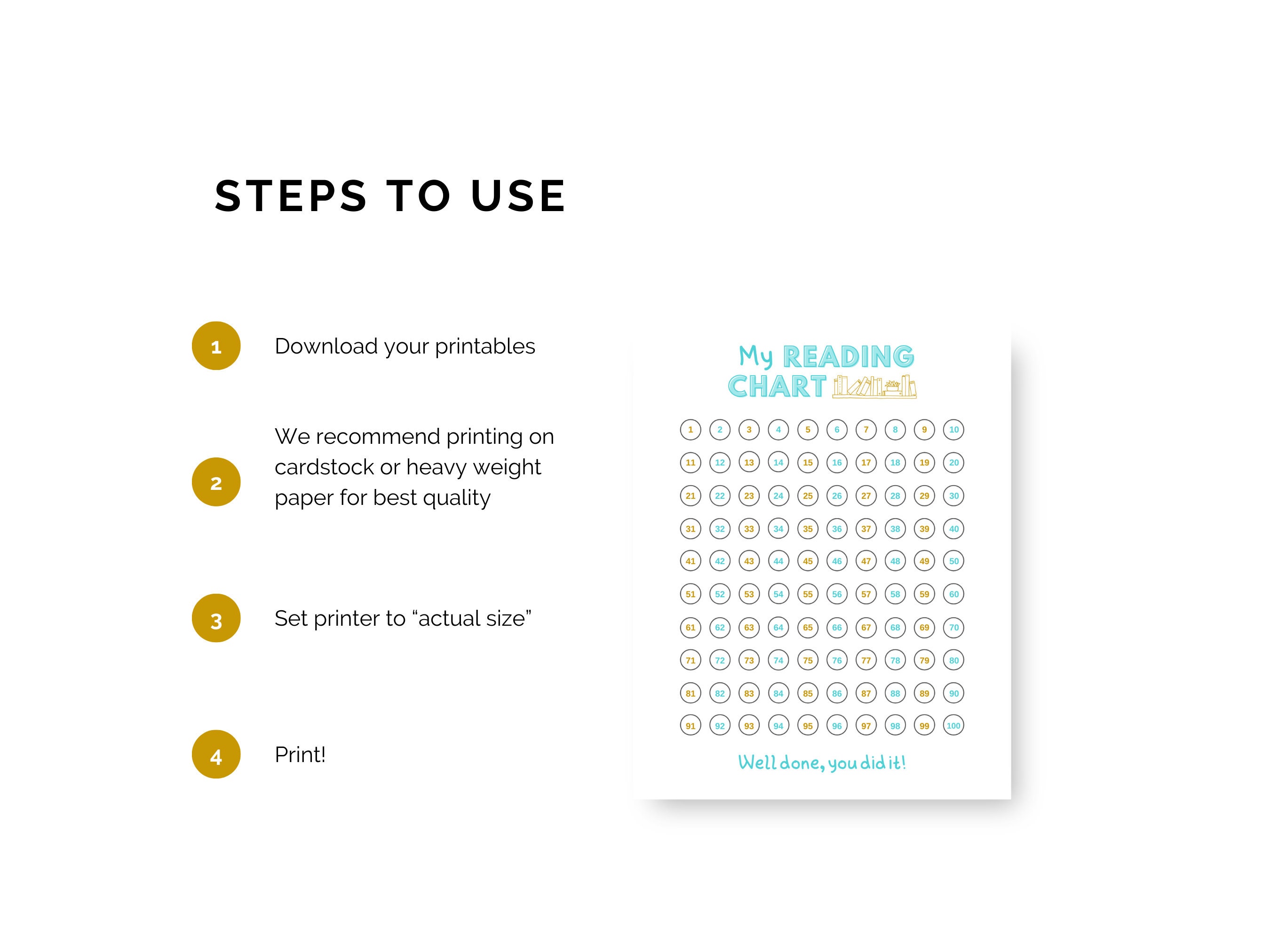 Kids Printable Reading Chart, Reading Reward Chart, Homeschool Reading ...