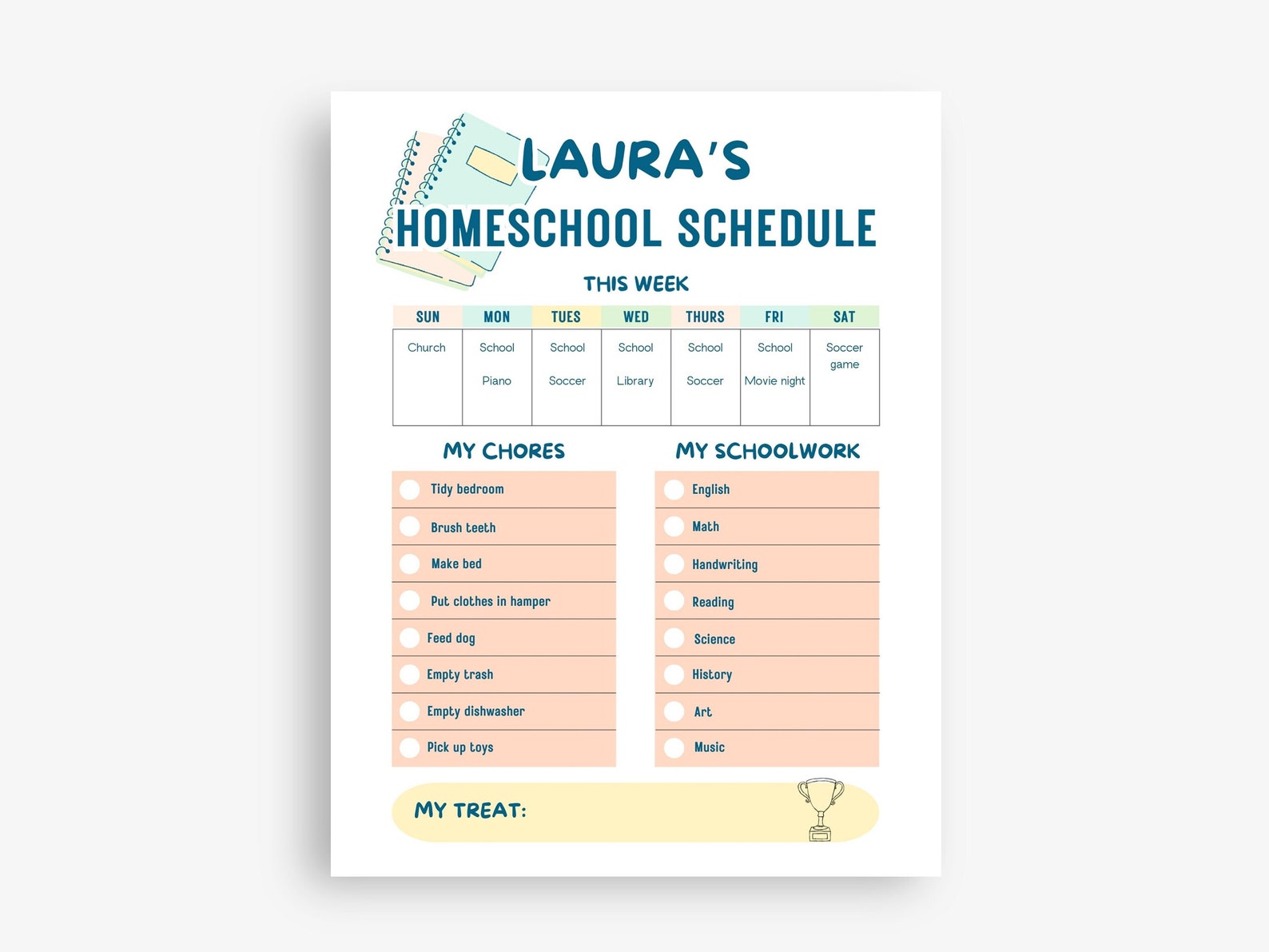 Homeschool Schedule Printable, Homeschool Planner, Homeschool Routine ...