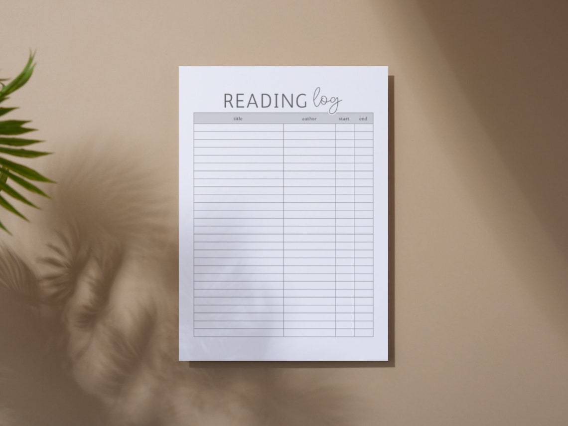 Printable Reading Log | Book Log Printable, Reading Challenge, Reading ...