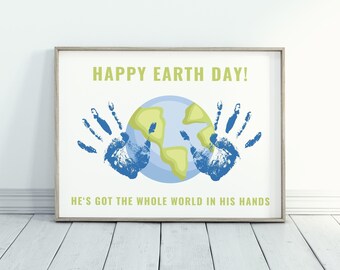 Earth Day Bible Lesson for Kids, Printable, Earth Day Handprint ...
