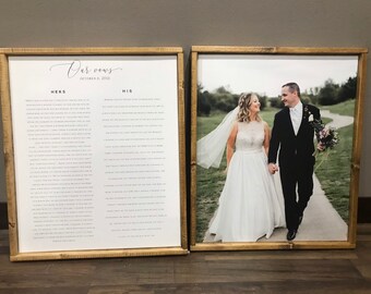 Vows framed | Etsy