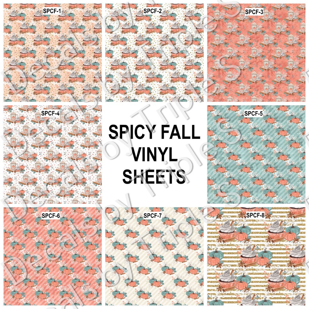 Clear Cast or White Vinyl Sheets ***SPICY FALL*** - Etsy