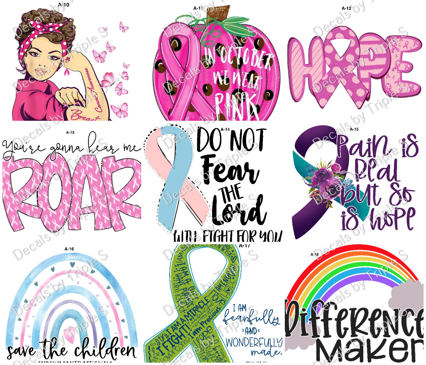 Clear Cast Decals Awareness/causes - Etsy