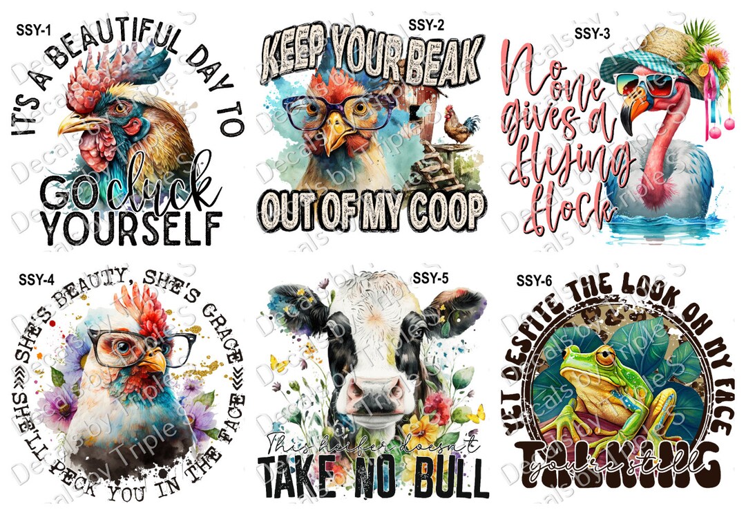 WHITE INK Decals ***SASSY*** - Etsy